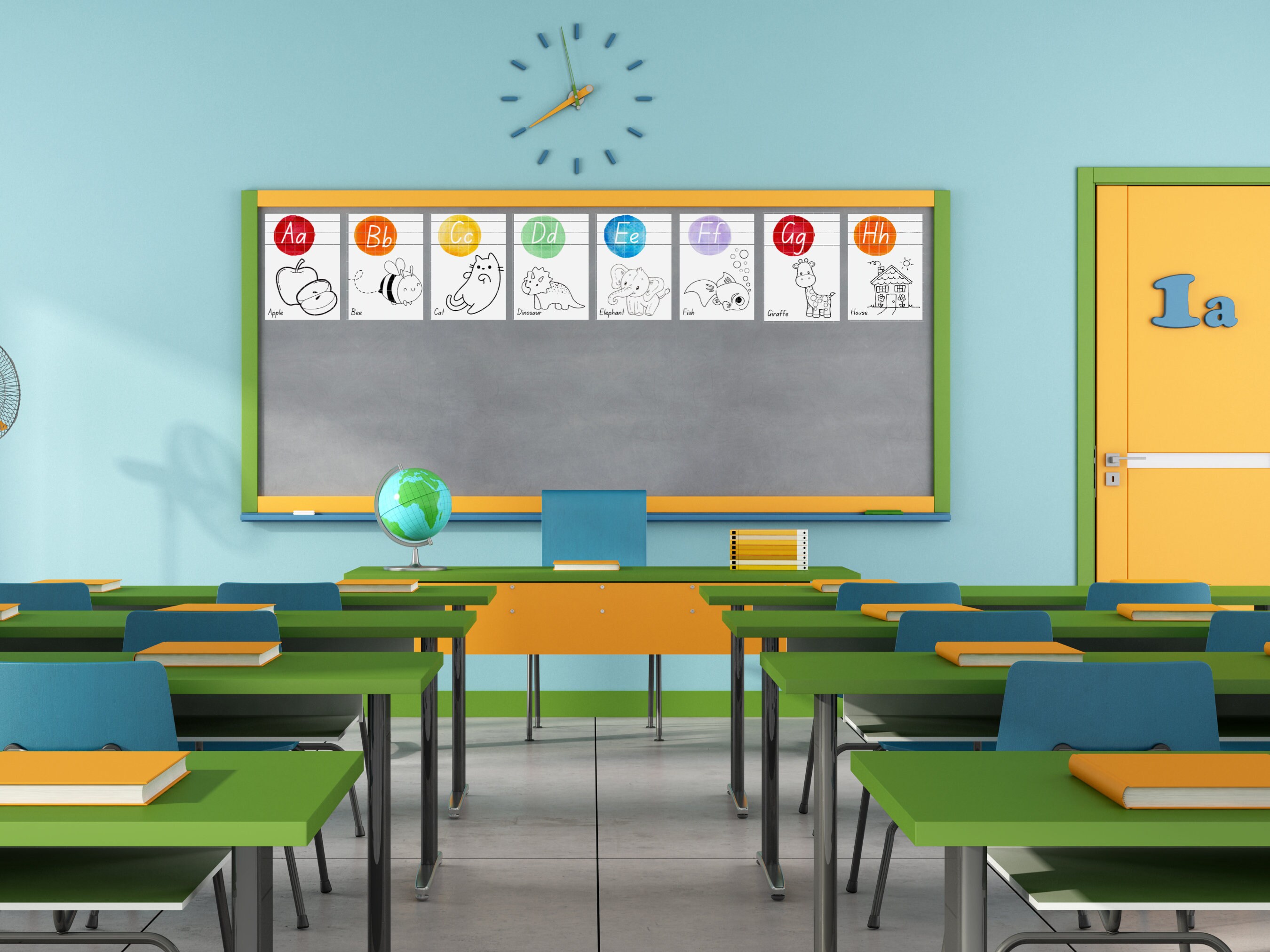 Rainbow Watercolor Theme: Alphabet Poster Printable Classroom - Etsy