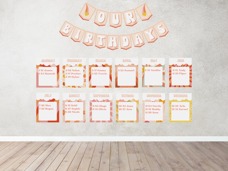 Groovy Retro Theme: Classroom Decor Bundle Printable and - Etsy