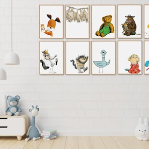 Children's Book Character Gallery Wall Poster Bundle, Printable ...