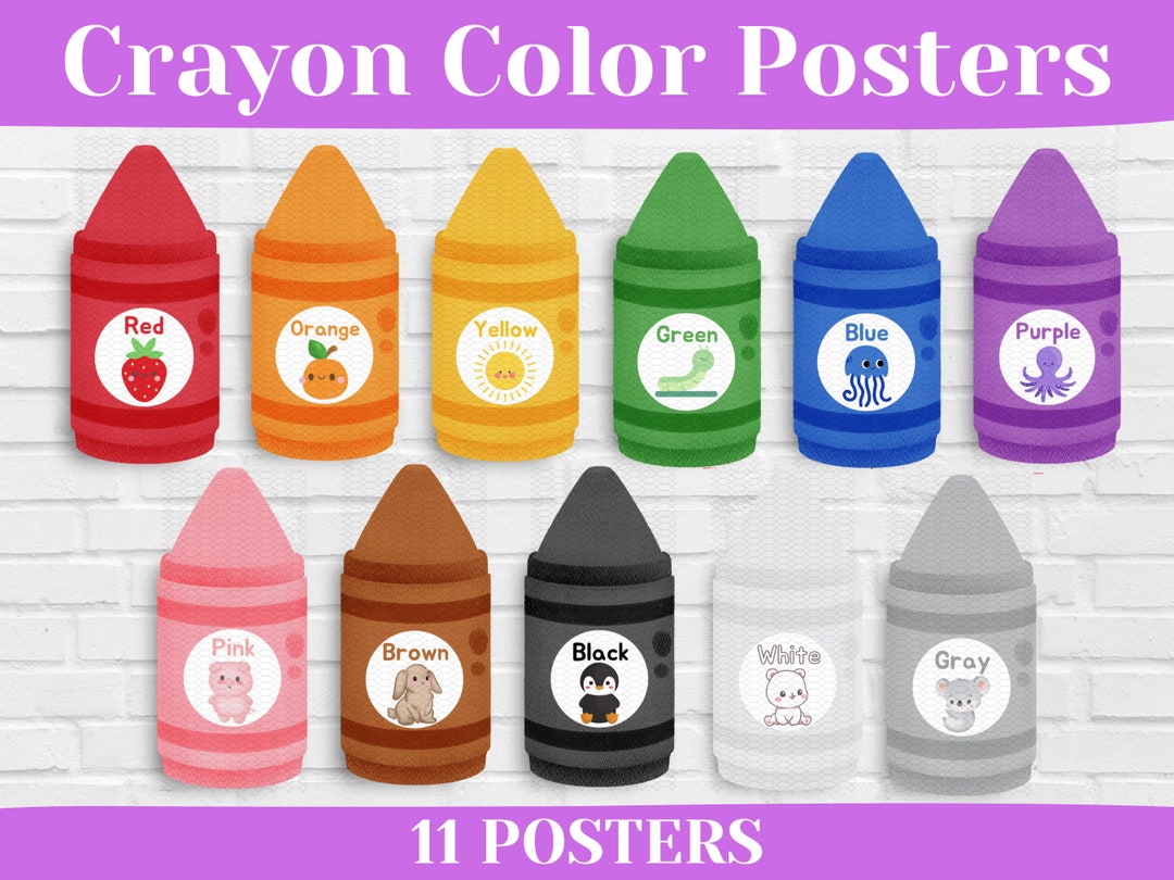 Crayon Colors of the Rainbow Posters, Early Childhood Education ...