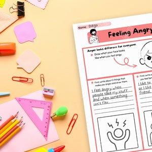 Social Emotional Feelings Worksheet and Activity, Emotional Regulation ...