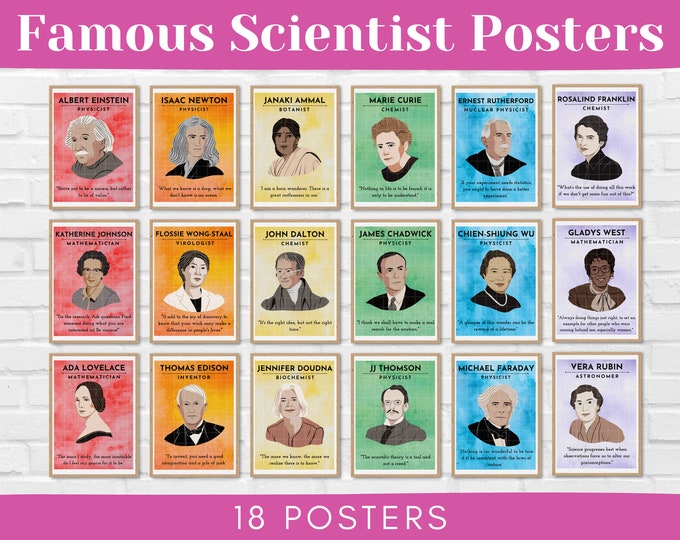 Famous Scientist Classroom Poster Set, Science Classroom Décor, Women ...