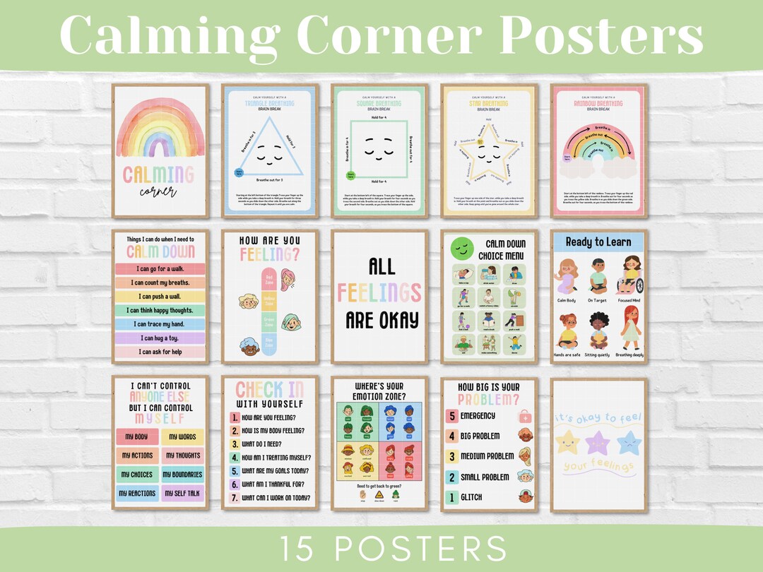 Calming Corner Poster Bundle, Instant Download, Social Emotional ...