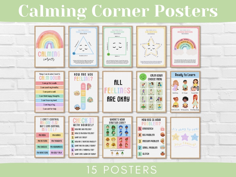Calming Corner Poster Bundle Instant Download Social - Etsy