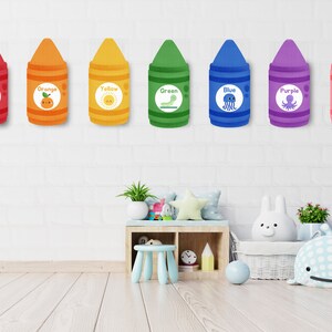 Crayon Colors of the Rainbow Posters, Early Childhood Education ...