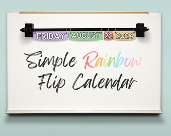 Flip Calendar Classroom Watercolor Mountains Classroom - Etsy