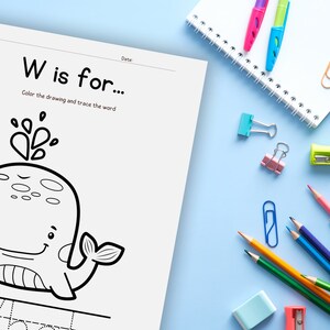 Alphabet Tracing and Coloring Bundle, Kindergarten Activities ...