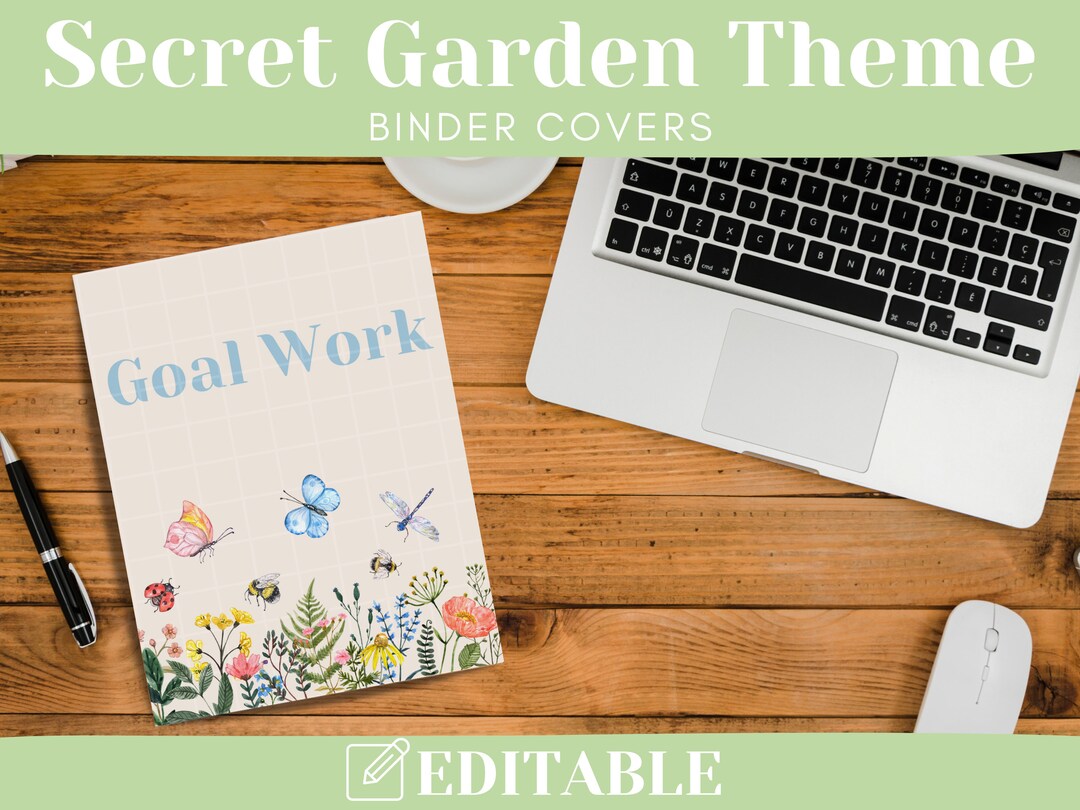 Watercolor Garden Theme Binder Covers, Editable Classroom Decor ...