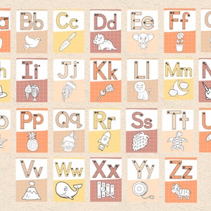 Boho Theme: Alphabet Posters, Printable Posters, Classroom Decor ...