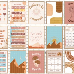 Boho Neutral Theme: Classroom Poster Bundle Printable - Etsy
