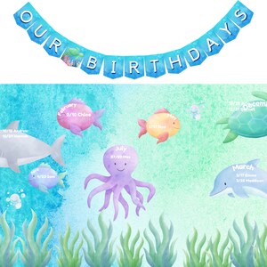 Under the Sea Theme: Editable Birthday Display Board, Printable ...