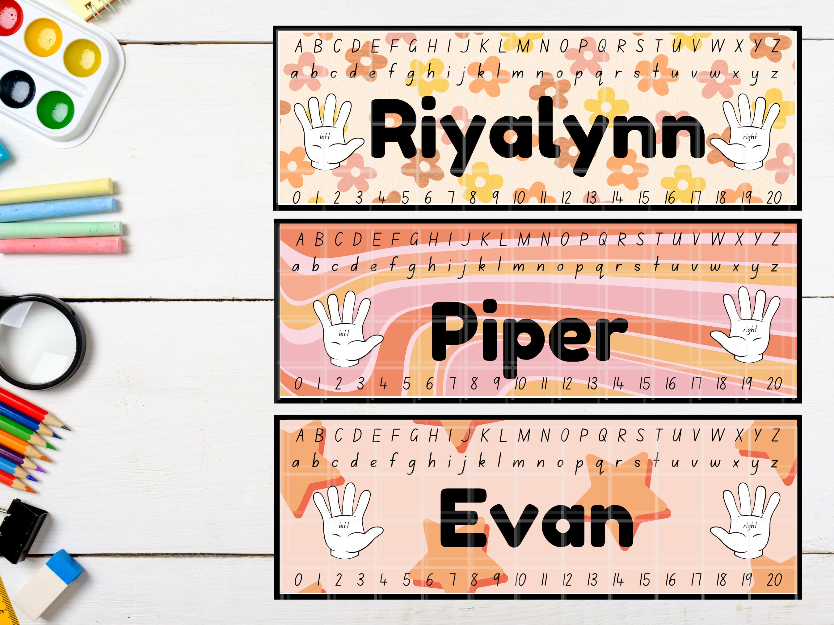 Groovy Retro Theme: Editable Name Tags Printable Classroom - Etsy