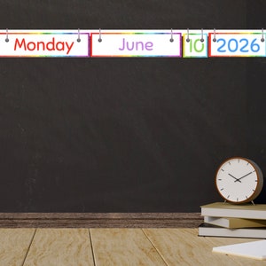 Rainbow Flip Calendar, Printable Classroom Decor, Instant Download - Etsy