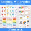 Rainbow Watercolor 0-20 Number Posters With Tens Frames, Printable ...