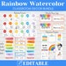 Rainbow Watercolor 0-20 Number Posters With Tens Frames, Printable ...