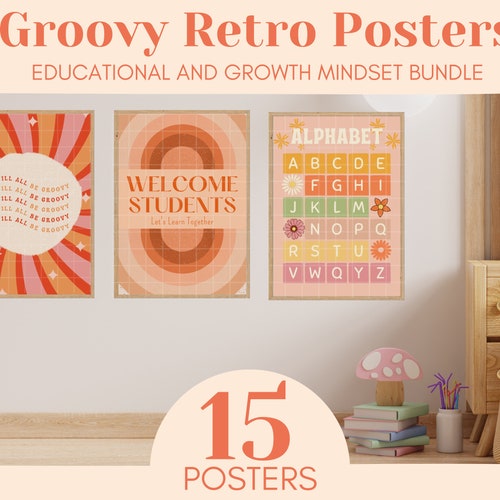 Retro Classroom Decor Bundle - Etsy