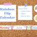 Rainbow Flip Calendar, Printable Classroom Decor, Instant Download - Etsy