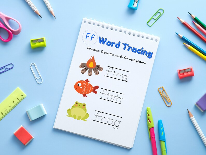 A to Z Alphabet Word Tracing Packet Tracing Worksheets - Etsy