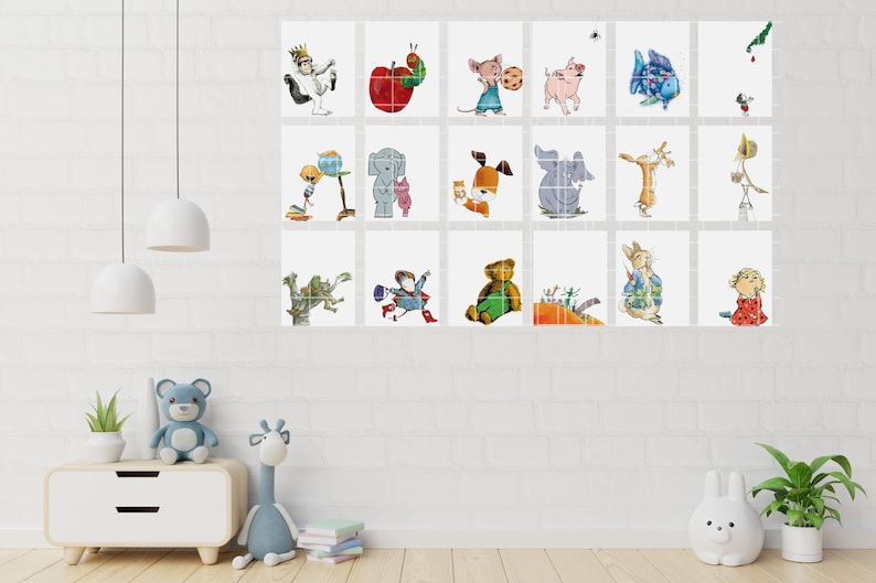 Children's Book Character Gallery Wall Poster Bundle | Etsy UK