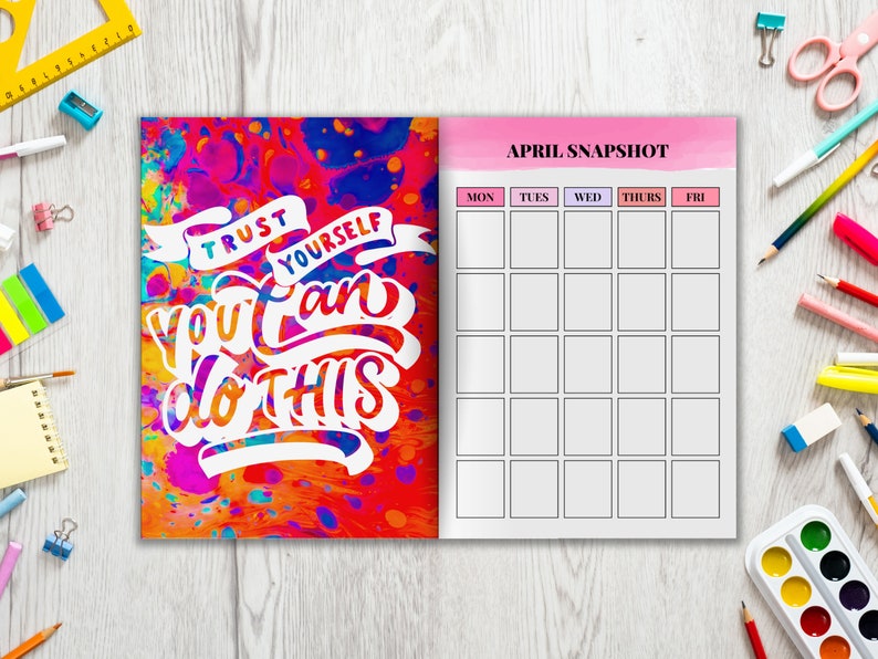EDITABLE Rainbow Watercolor Teacher Planner Canva Template - Etsy