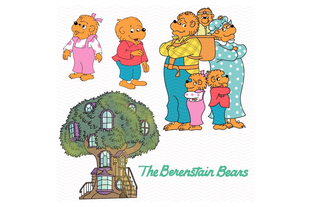 The Berenstain Bears PNG Bundle | Berenstain Bears Clipart | Digital ...