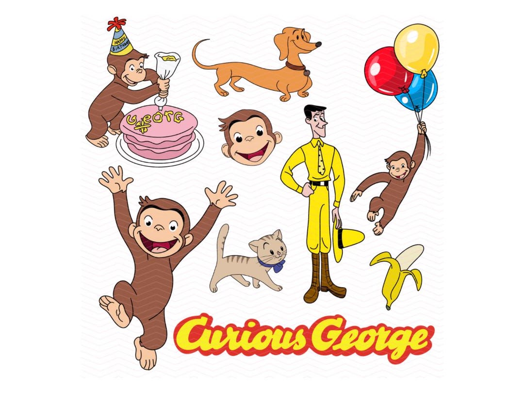 Curious George PNG Bundle - Etsy UK