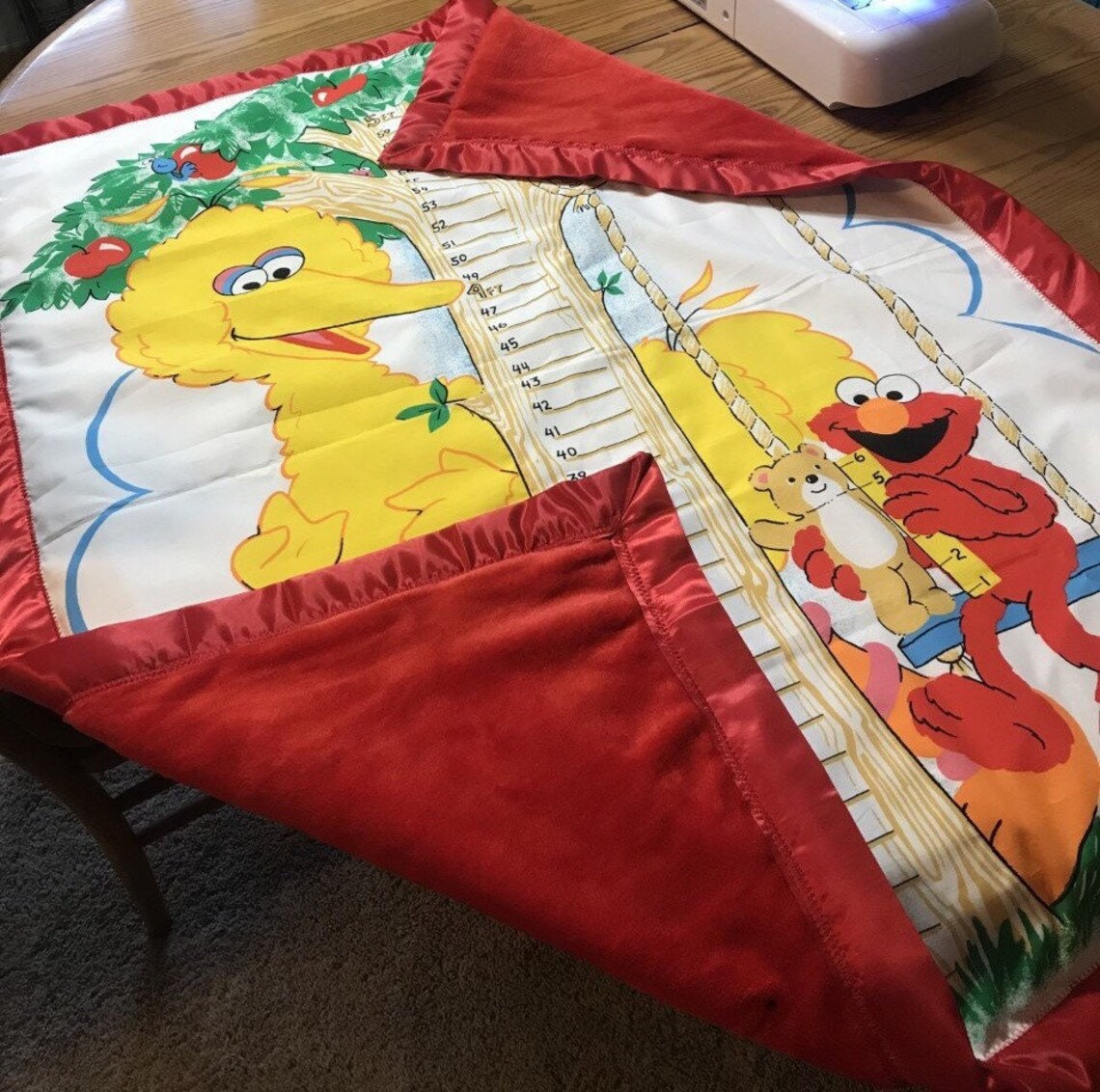Big Bird and Elmo Crib Blanket - Etsy