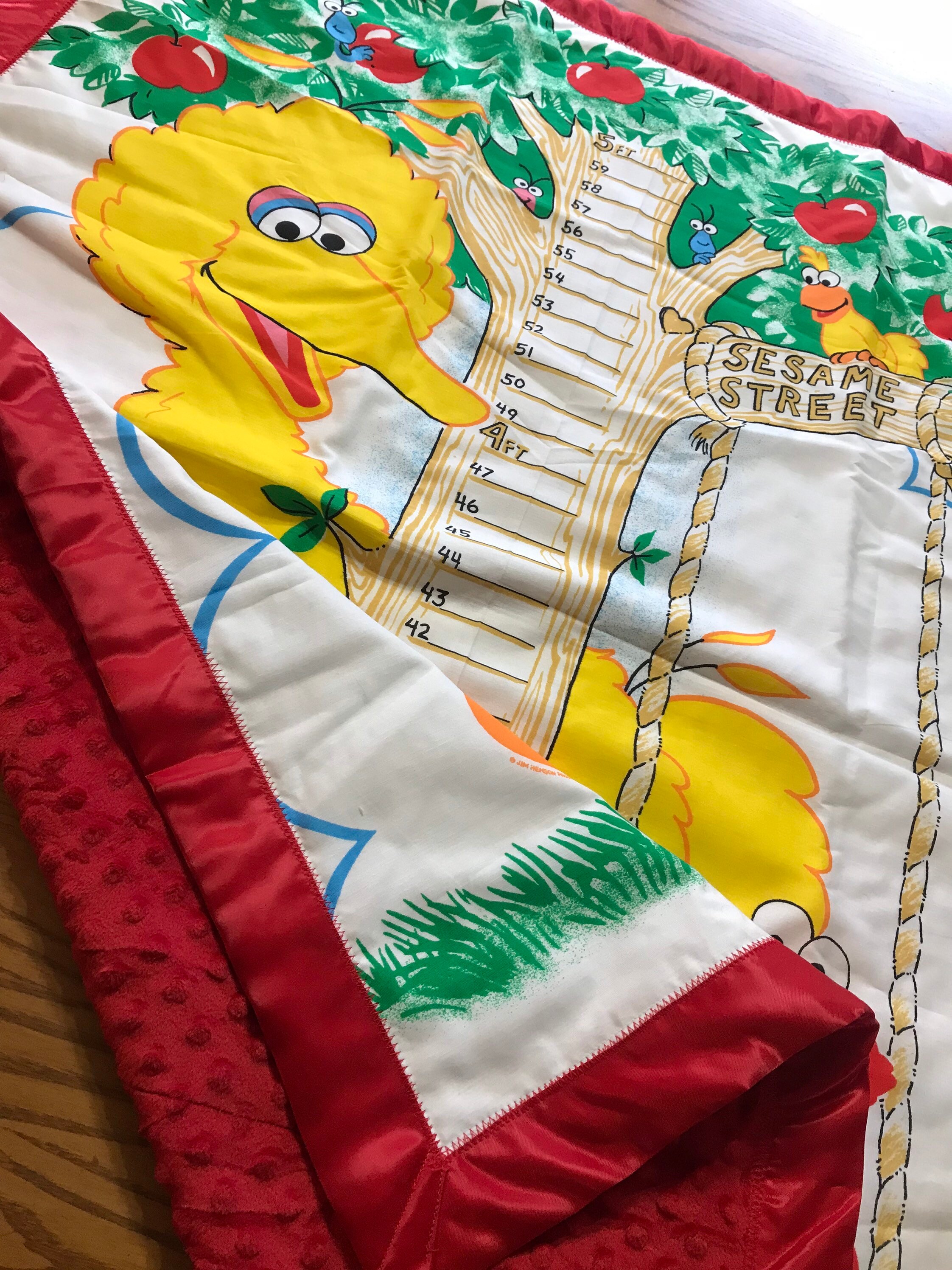Big Bird and Elmo Crib Blanket - Etsy