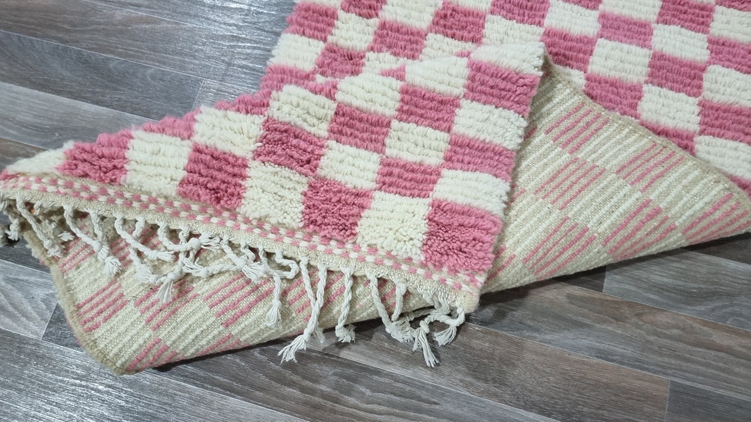 Pink and White Rugs Runner -pink Beniourain Runner Rug ,pink Rug Home ...