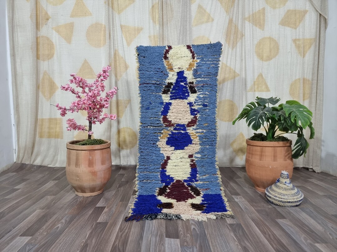 BLUE RUGS RUNNER -berber Colorful Runner Rug ,entryway Rug Runner ...
