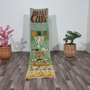 Green Runner Rugs-custom Runner Rug-handwoven Runner Rug-berber Green ...