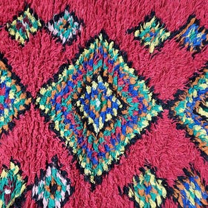 VINTAGE RUG RUNNER ,bohemian Red Colorful Rug ,unique Boujad Colorful ...