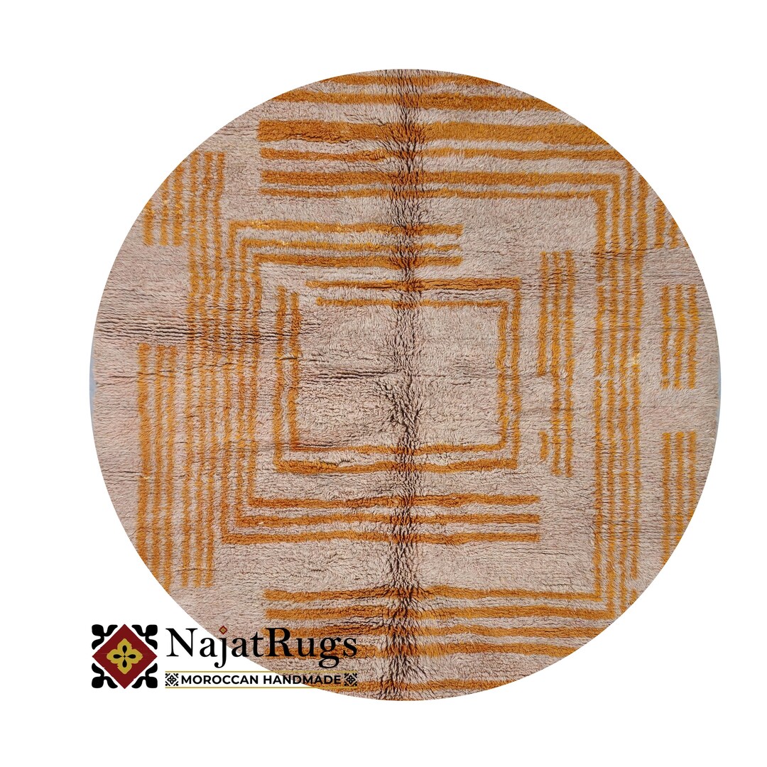 Artistic Round Wool Rugs, Round Moroccan Wool Rug ,round Wool Living ...