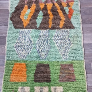 Green Runner Rugs-custom Runner Rug-handwoven Runner Rug-berber Green ...