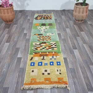 Green Runner Rugs-custom Runner Rug-handwoven Runner Rug-berber Green ...