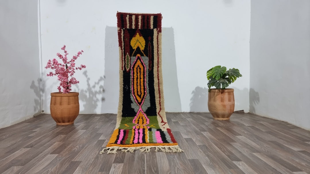 Extra Moroccan Rug Runner ,artistic Berber Wool Carpets genuine Wool ...