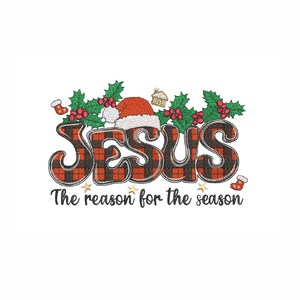 Jesus the Reason for the Season,faith Christmas Embroidery Design ...
