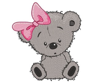 Baby Teddy Bear Embroidery Design File Face Mask .vip .vp3 .hus .pes ...