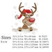 Reindeer Christmas Embroidery Design: Holiday Decor (5 Sizes) (digital ...