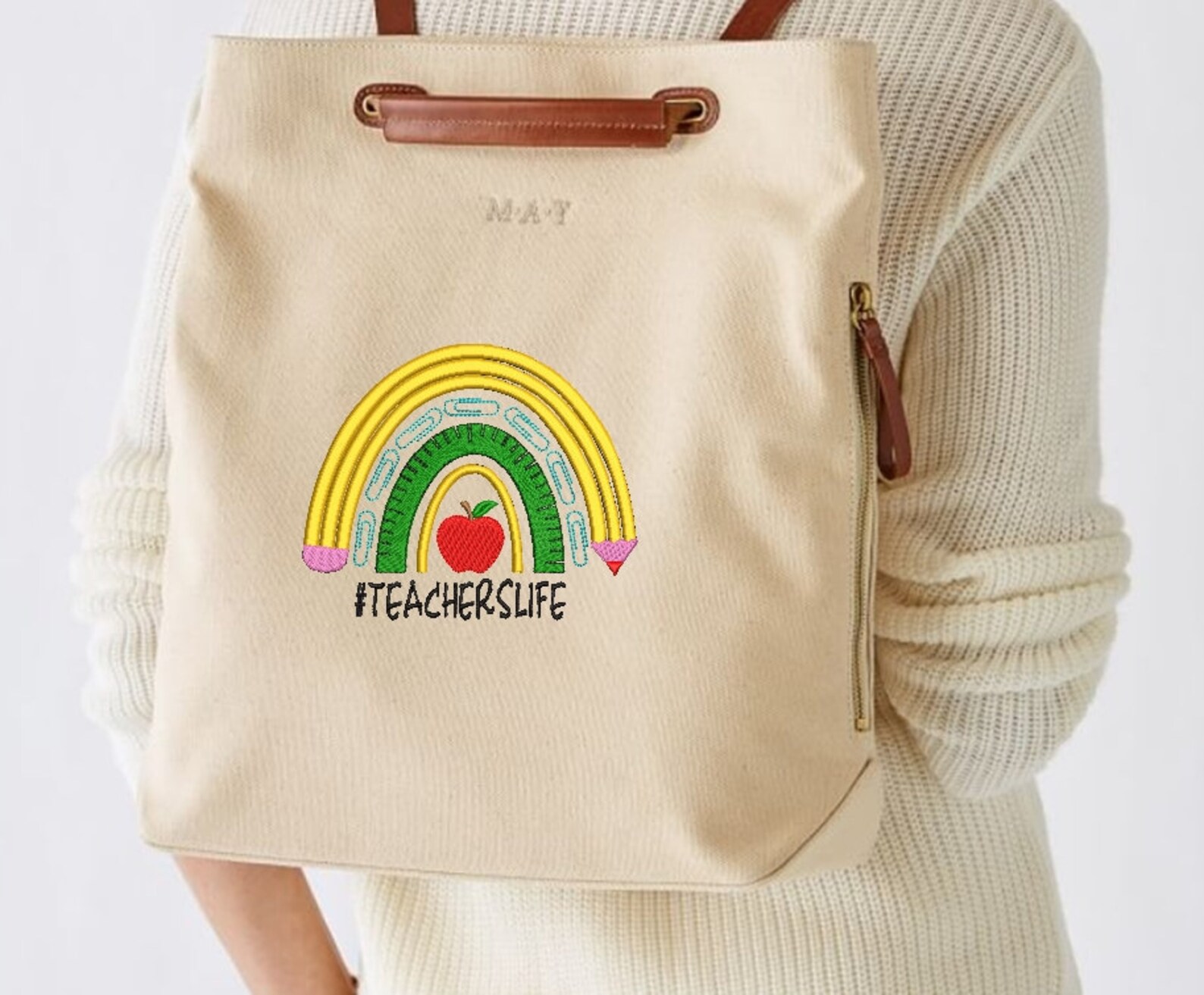 Teacher's Life Rainbow School Machine Embroidery Design - Etsy