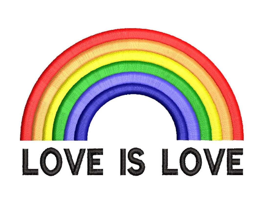 Rainbow Embroidery Design, 3 Sizes, Instant Download. - Etsy