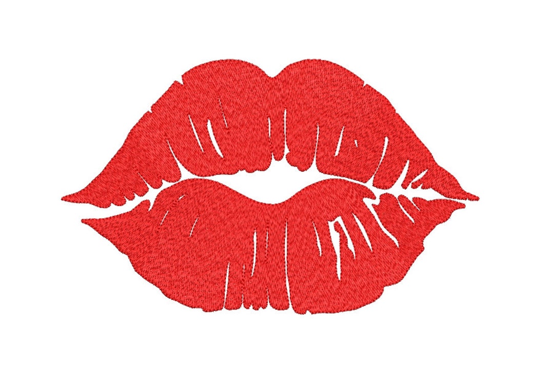 Red Lips Embroidery Design , 4 Sizes. - Etsy