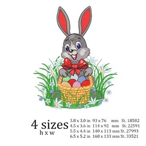 Easter Bunny Embroidery Designs, 4 Sizes. - Etsy