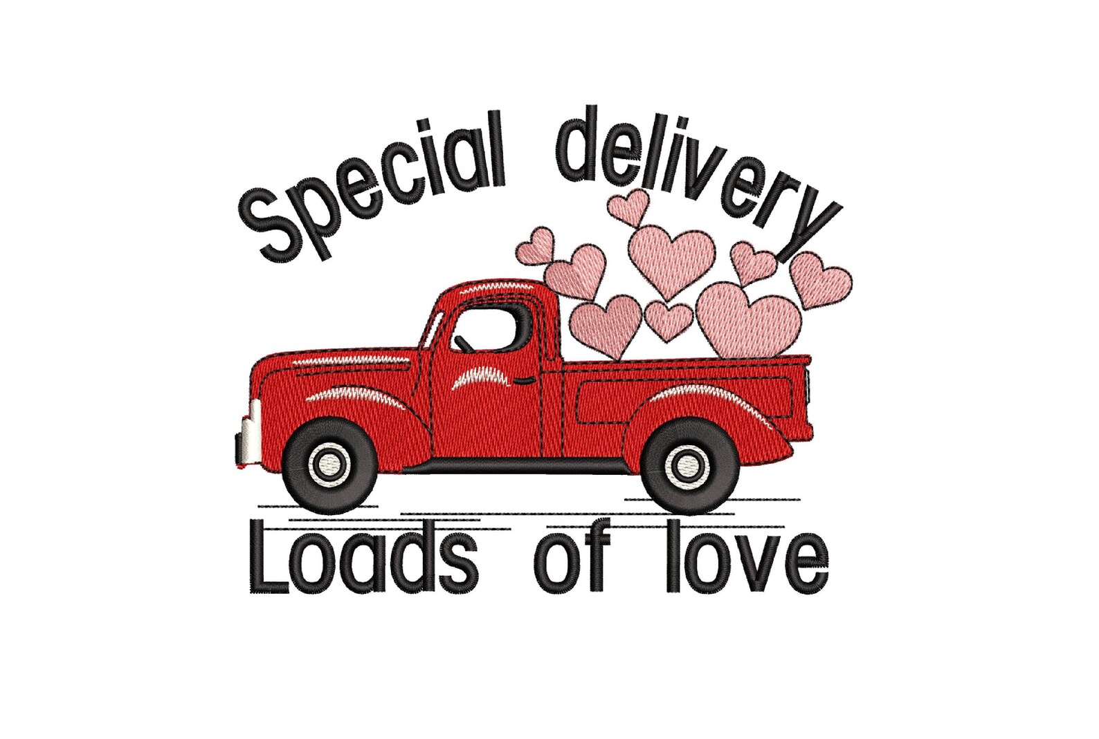 Car With Hearts Machine Embroidery Design Special Delivery - Etsy