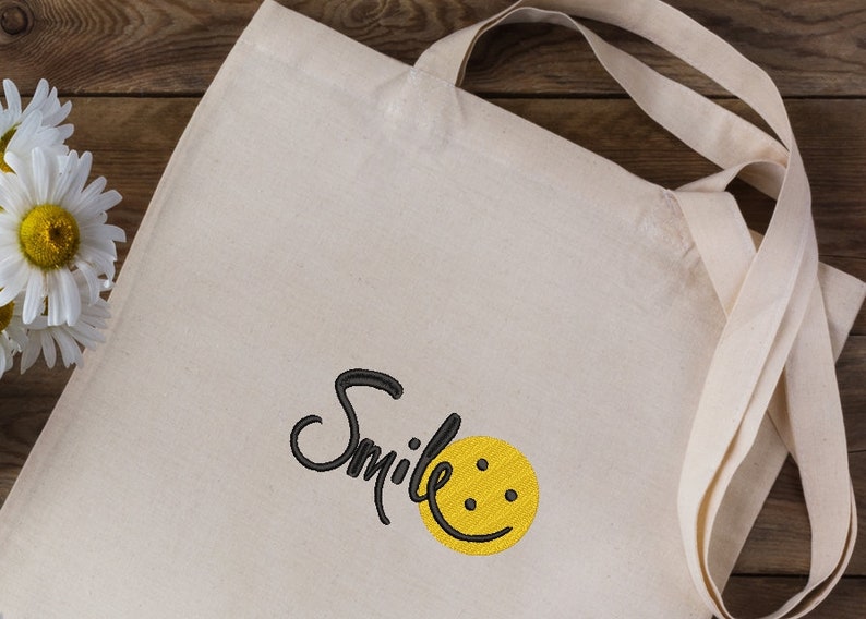 Smile Embroidery Design Emoji Face With a Smile 4 Sizes - Etsy