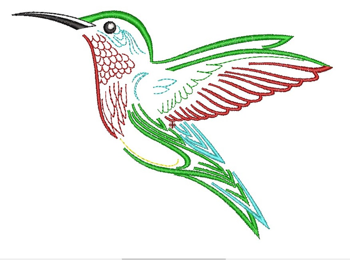 Hummingbird Embroidery Design 3 Sizes. - Etsy