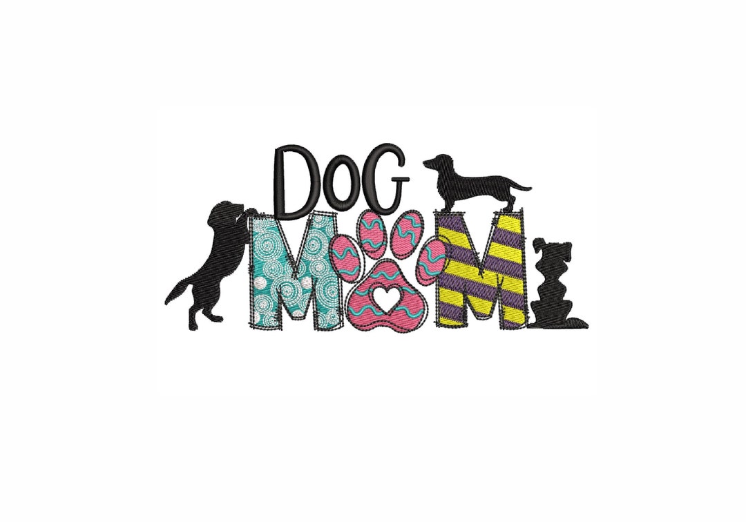 Mom Dog Embroidery Design: Multiple Dog Breeds (4 Sizes) - Etsy