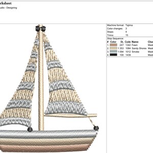 Nautical Embroidery Design Bundle: Anchors, Boats, Wheels (DST, PES ...