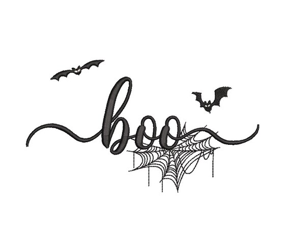 Boo Machine Embroidery Design Halloween Embroidery 4 Size. - Etsy