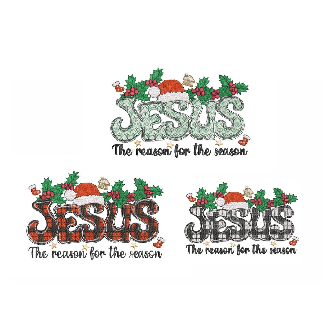 Jesus the Reason for the Season,faith Christmas Embroidery Design ...